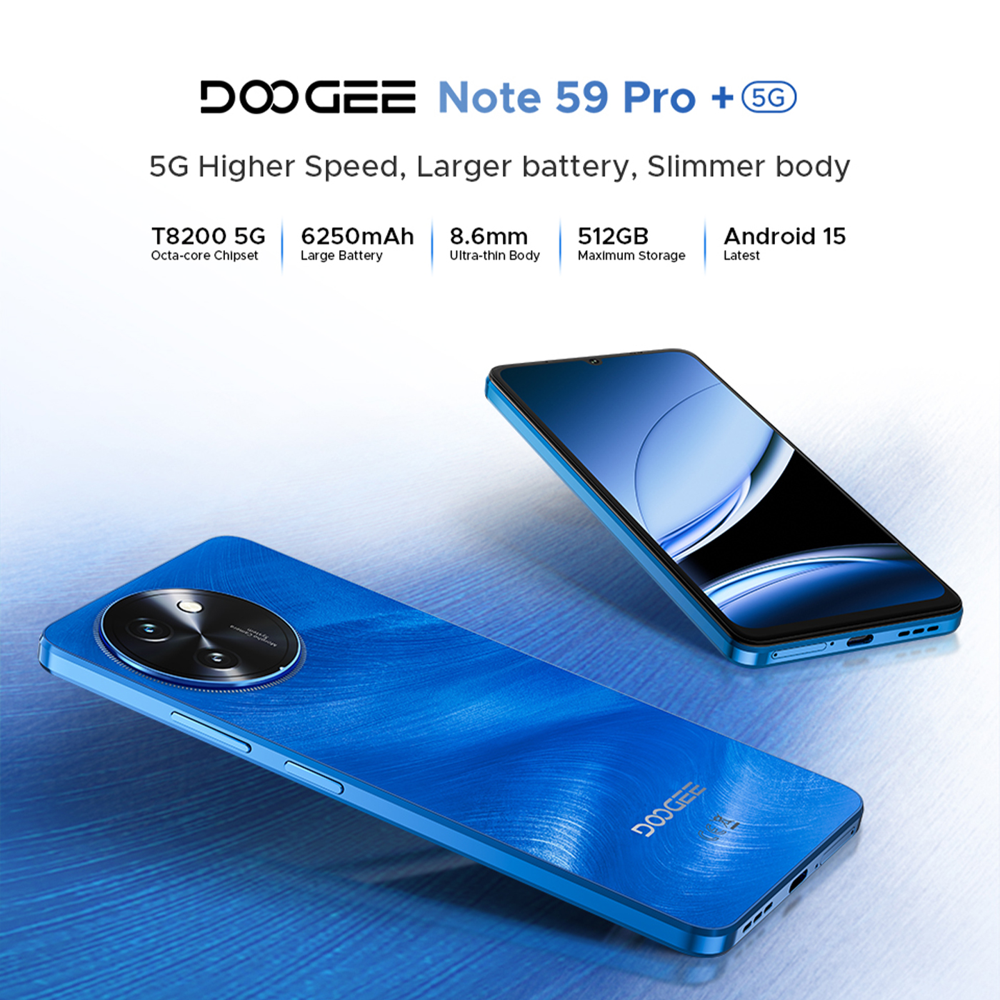 Smartphone Doogee Note 59 Pro+ 6.75 36Go 512Go Android 15 Telephone Portable dual sim 5G-Noir ...