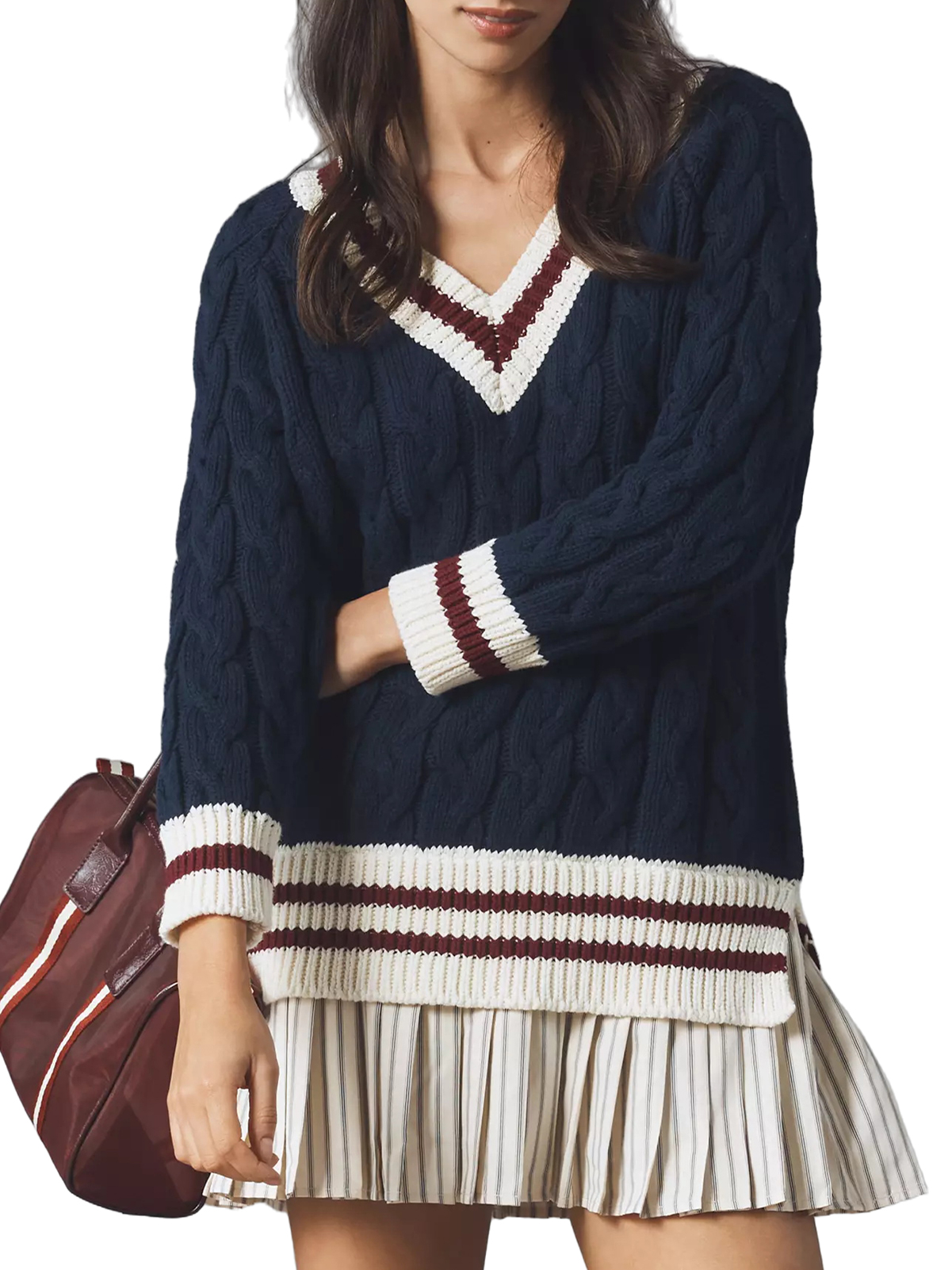 twofer mini sweater dress Navy 1 - imgsha
